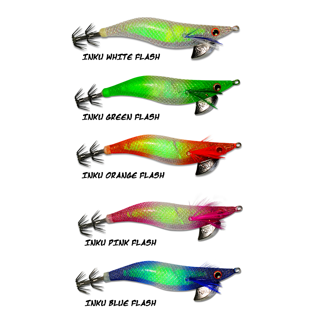 Inku Flash Series Squid Jigs | UV & Mirror Flash Technology – Inku ...